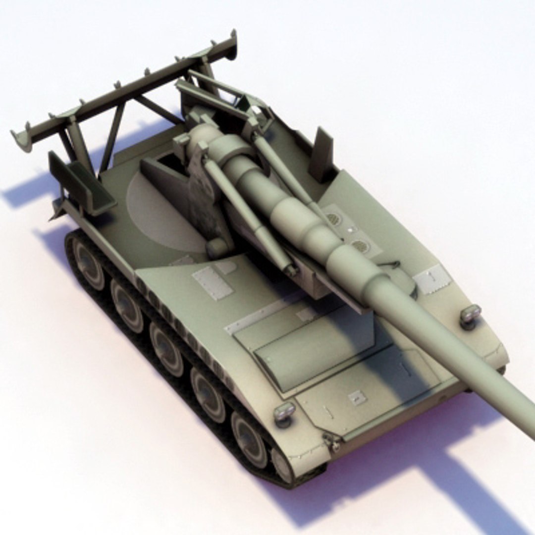 M110a2 203mm 203 M110 3d Model