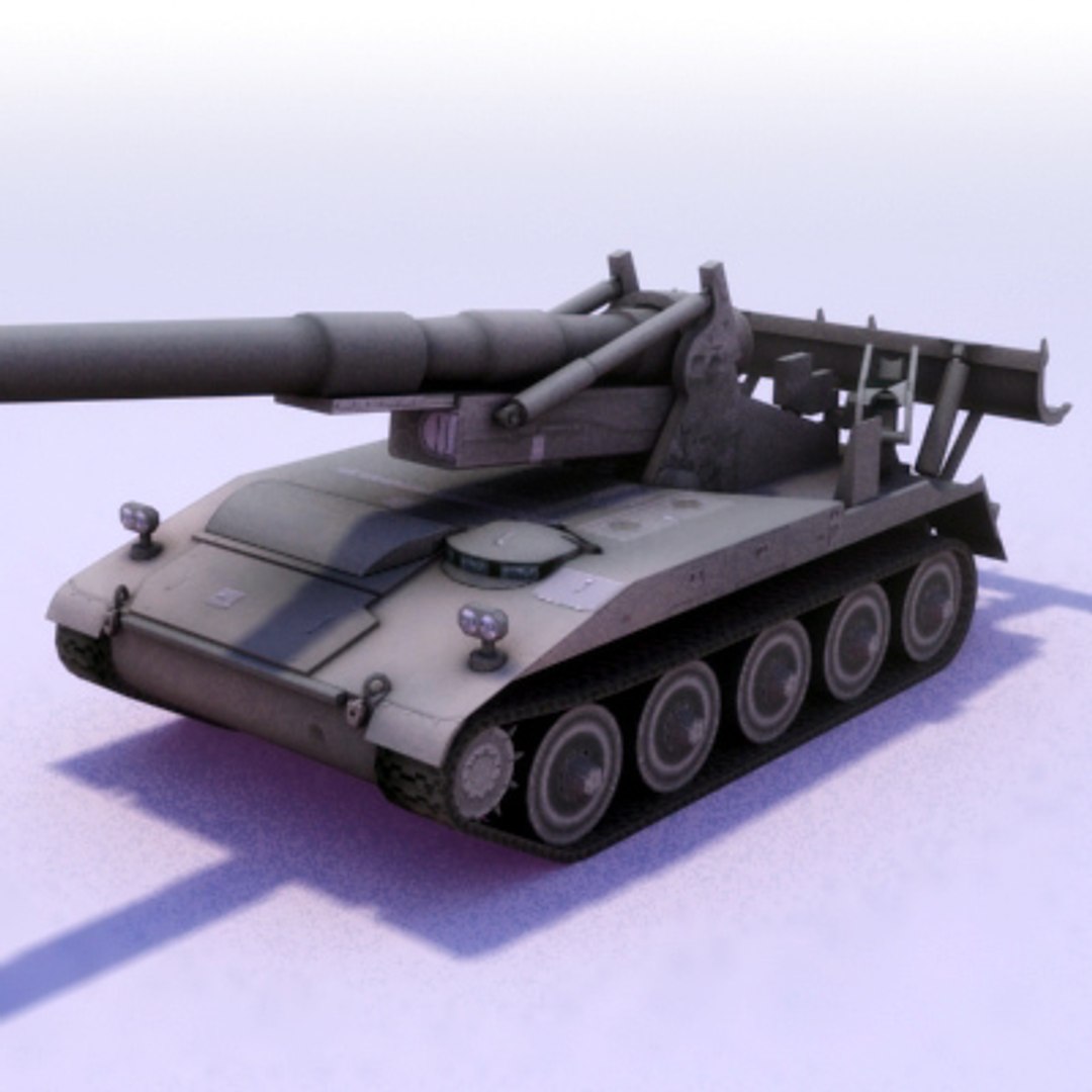 M110a2 203mm 203 M110 3d Model