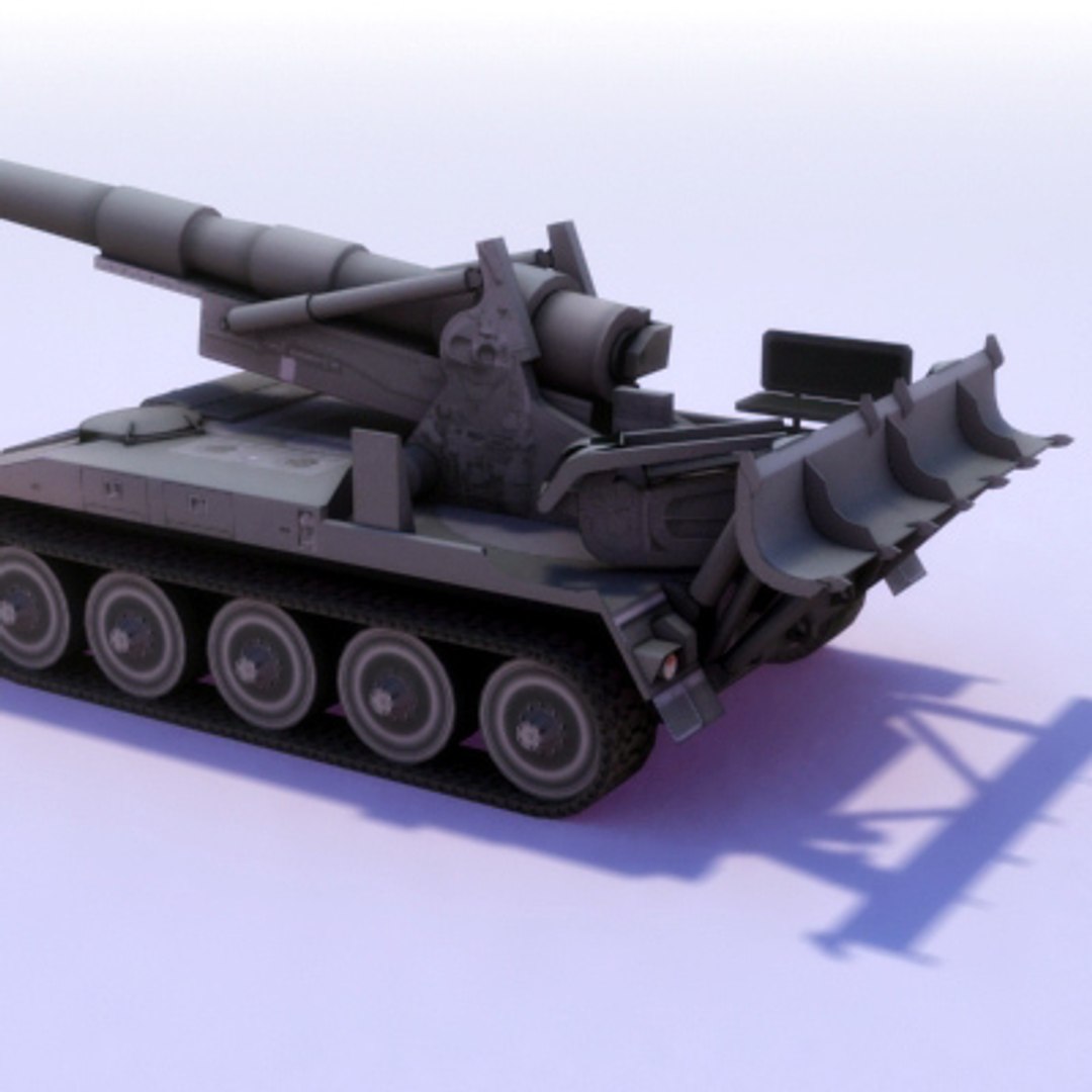 M110a2 203mm 203 M110 3d Model
