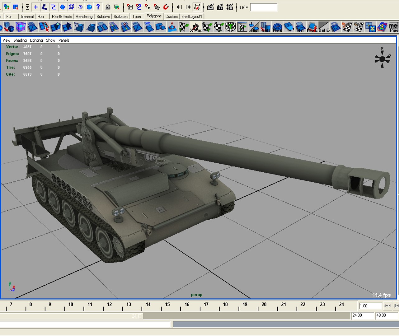 M110a2 203mm 203 M110 3d Model