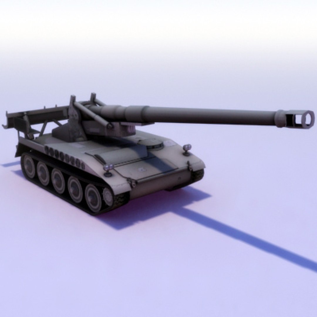 M110a2 203mm 203 M110 3d Model