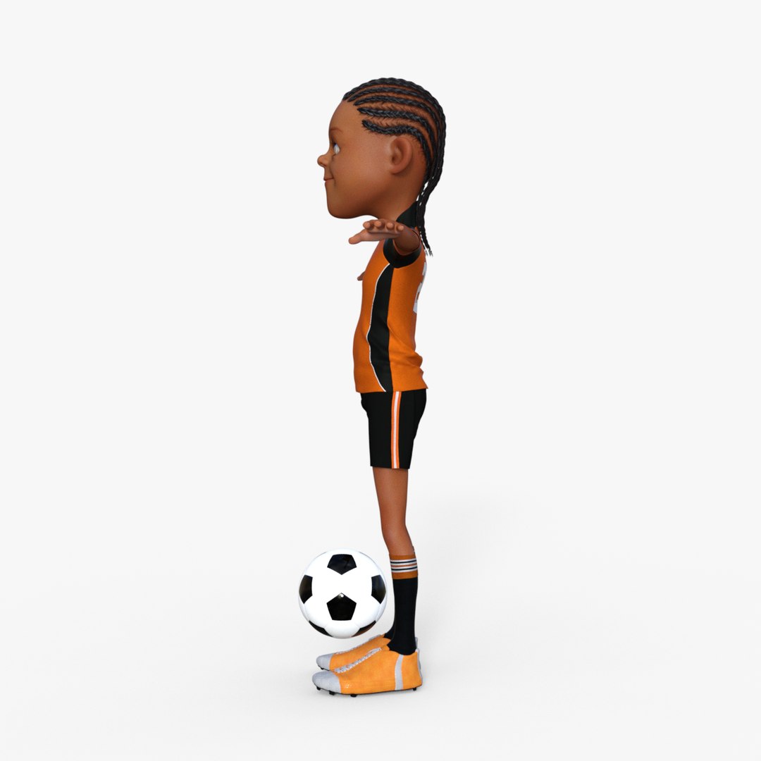 Cartoon Footballer Rigged 3D - TurboSquid 2197181