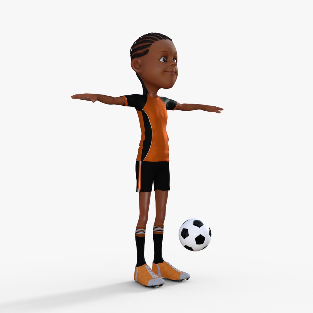 Cartoon Footballer Rigged 3D - TurboSquid 2197181