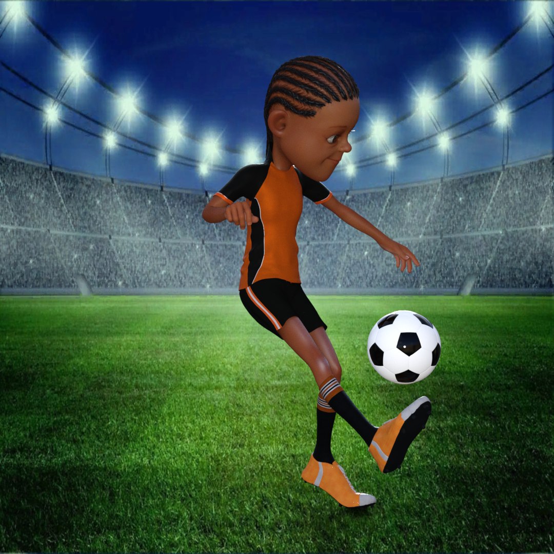 Cartoon Footballer Rigged 3D - TurboSquid 2197181