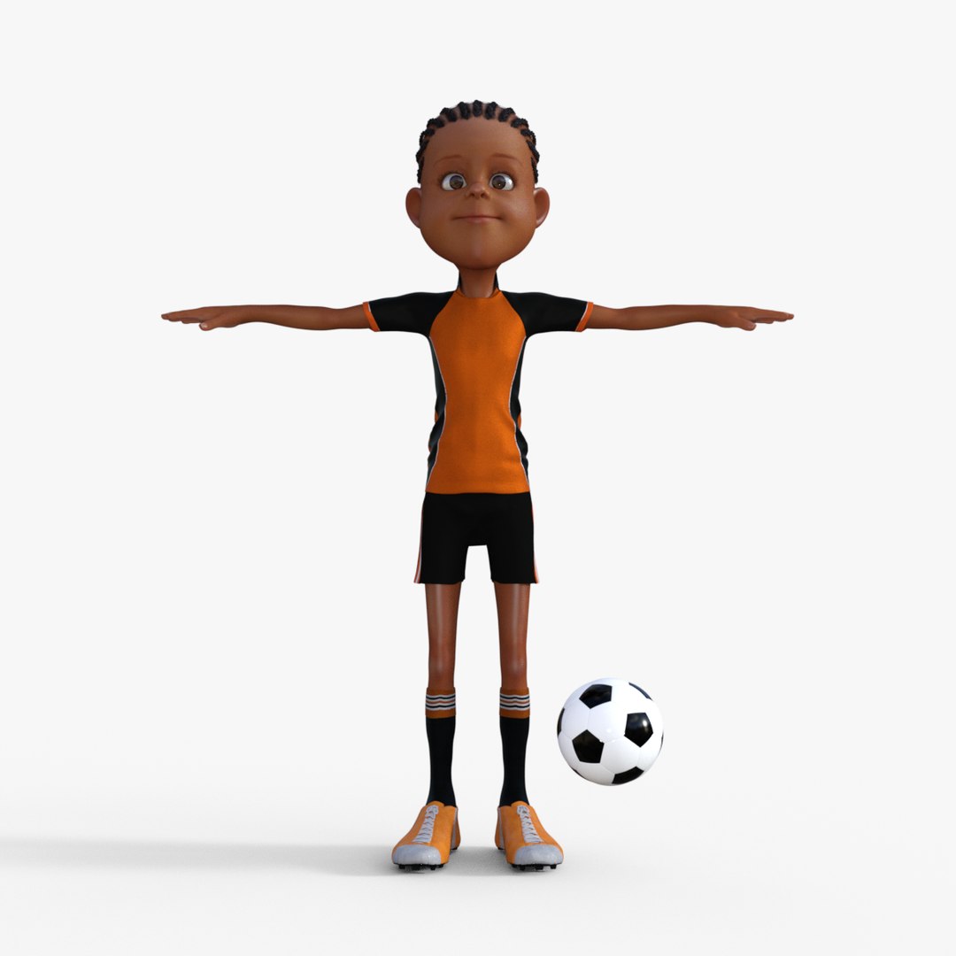 Cartoon Footballer Rigged 3D - TurboSquid 2197181