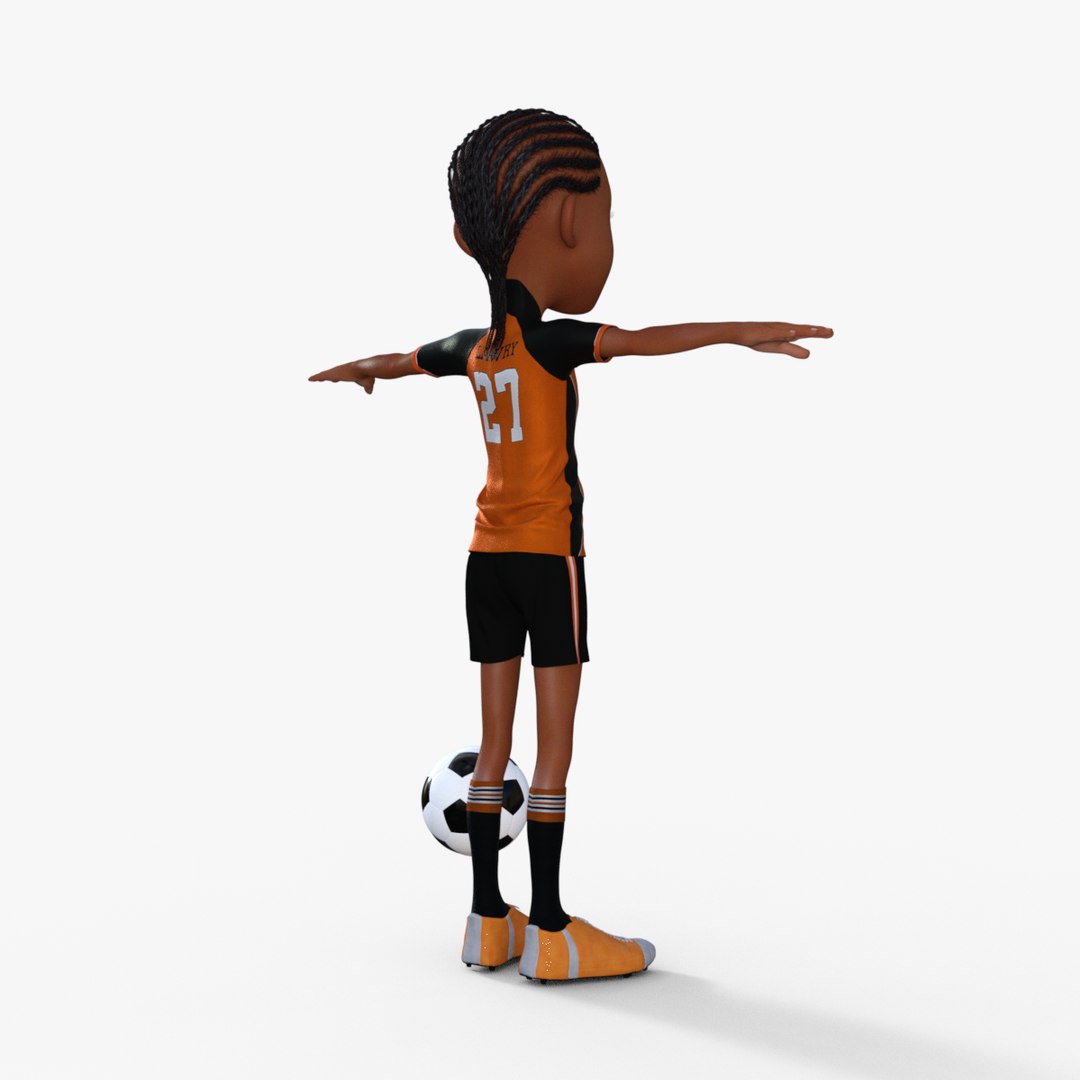 Cartoon Footballer Rigged 3D - TurboSquid 2197181