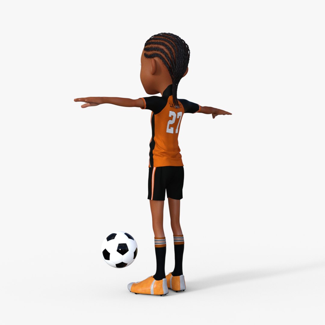Cartoon Footballer Rigged 3D - TurboSquid 2197181