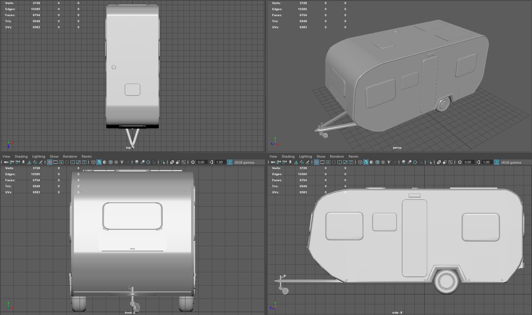 Caravan Unity 3D Model - TurboSquid 1625111