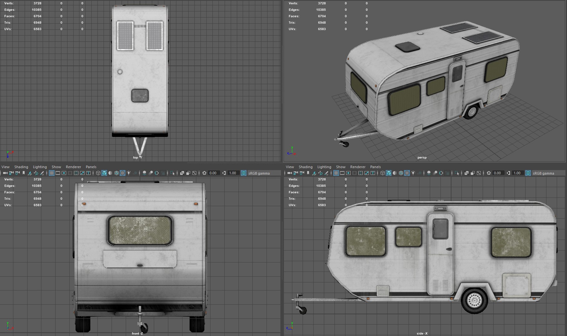 Caravan Unity 3D Model - TurboSquid 1625111