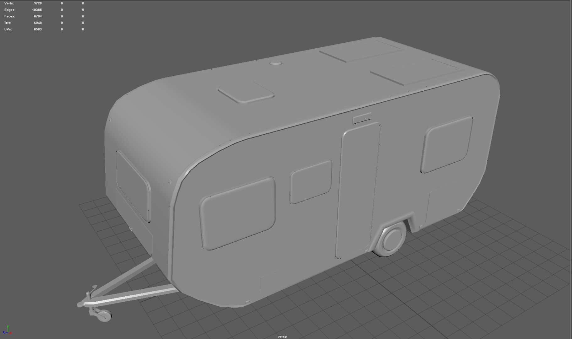 Caravan Unity 3D Model - TurboSquid 1625111