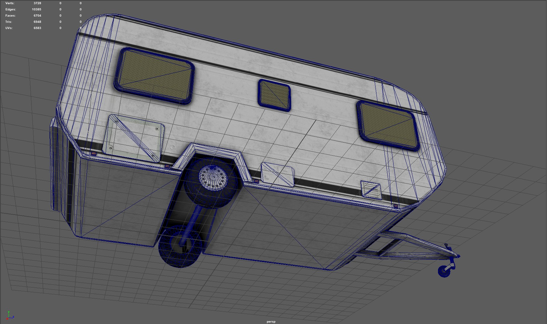 Caravan Unity 3D Model - TurboSquid 1625111