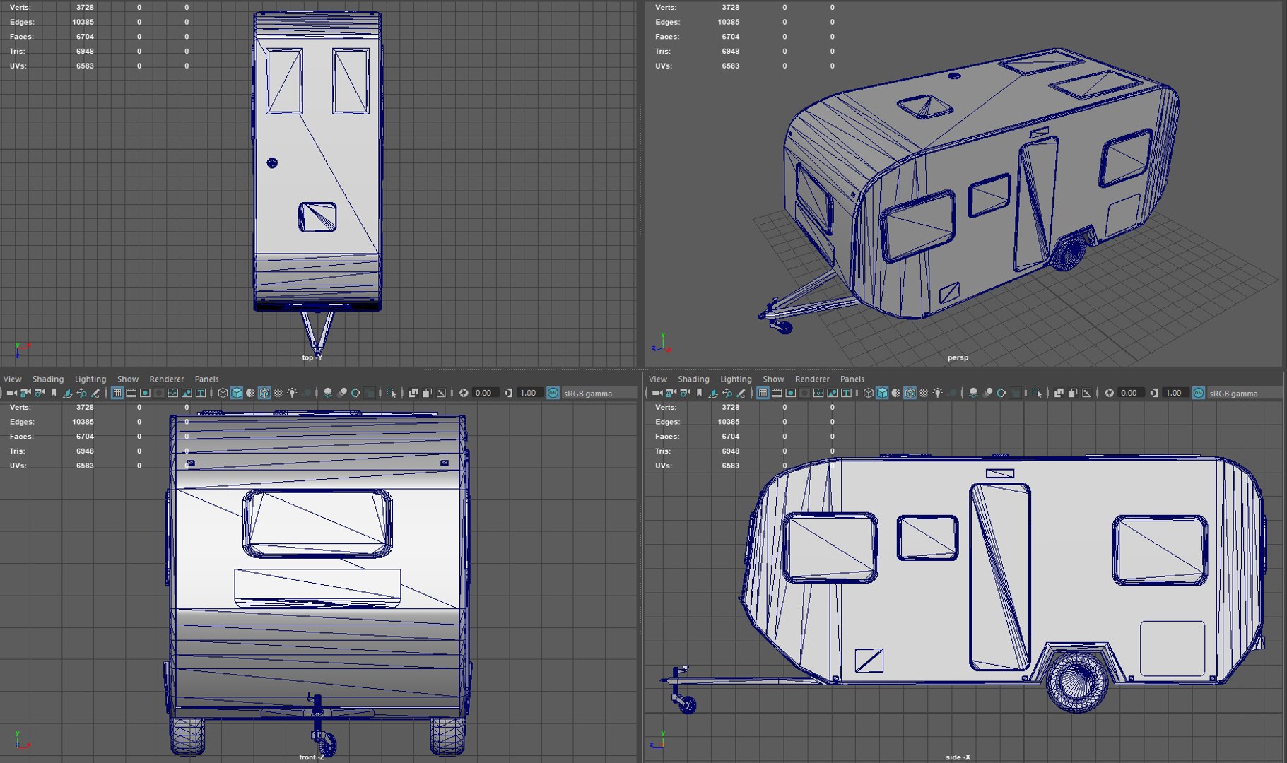 Caravan Unity 3D Model - TurboSquid 1625111