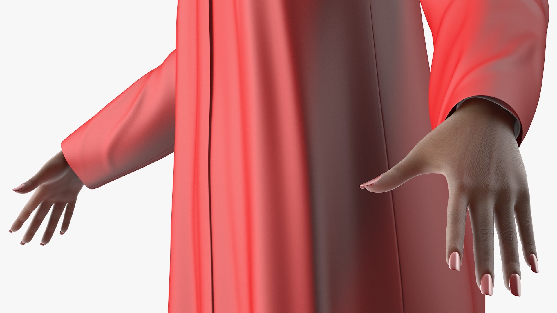 Dark Skin Graduation Gown 3D Model - TurboSquid 1664144