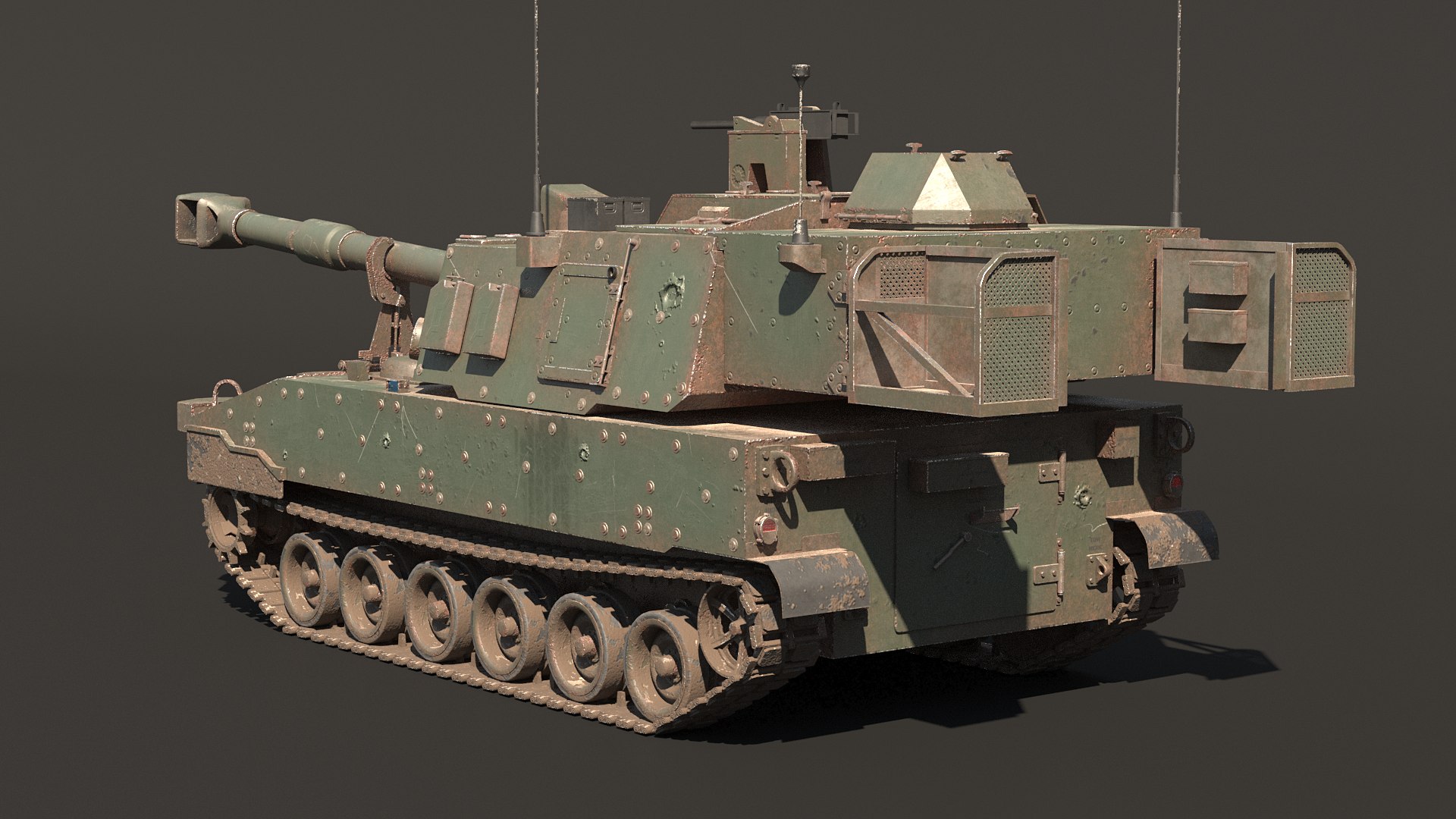 M109A7 Paladin Howitzer Battle Wear 3D Model - TurboSquid 2008600