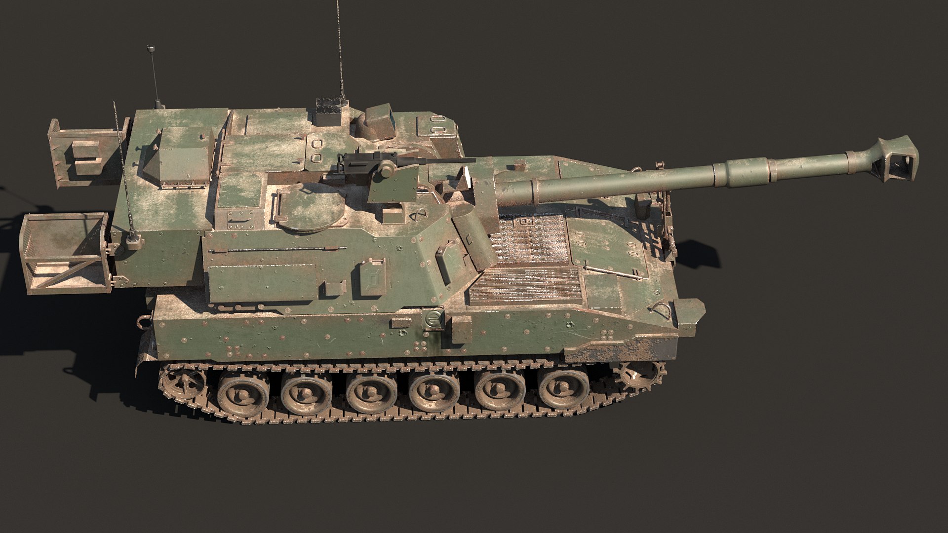 M109A7 Paladin Howitzer Battle Wear 3D Model - TurboSquid 2008600