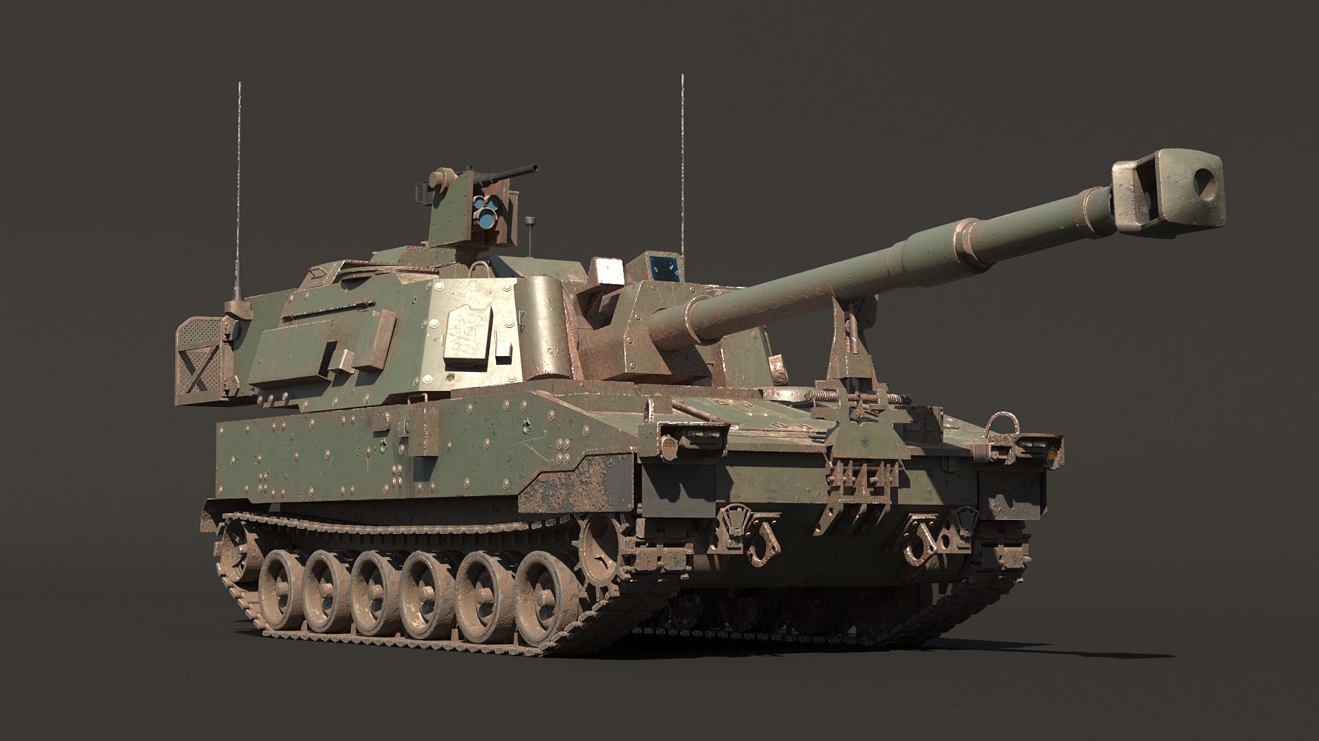 M109A7 Paladin Howitzer Battle Wear 3D Model - TurboSquid 2008600