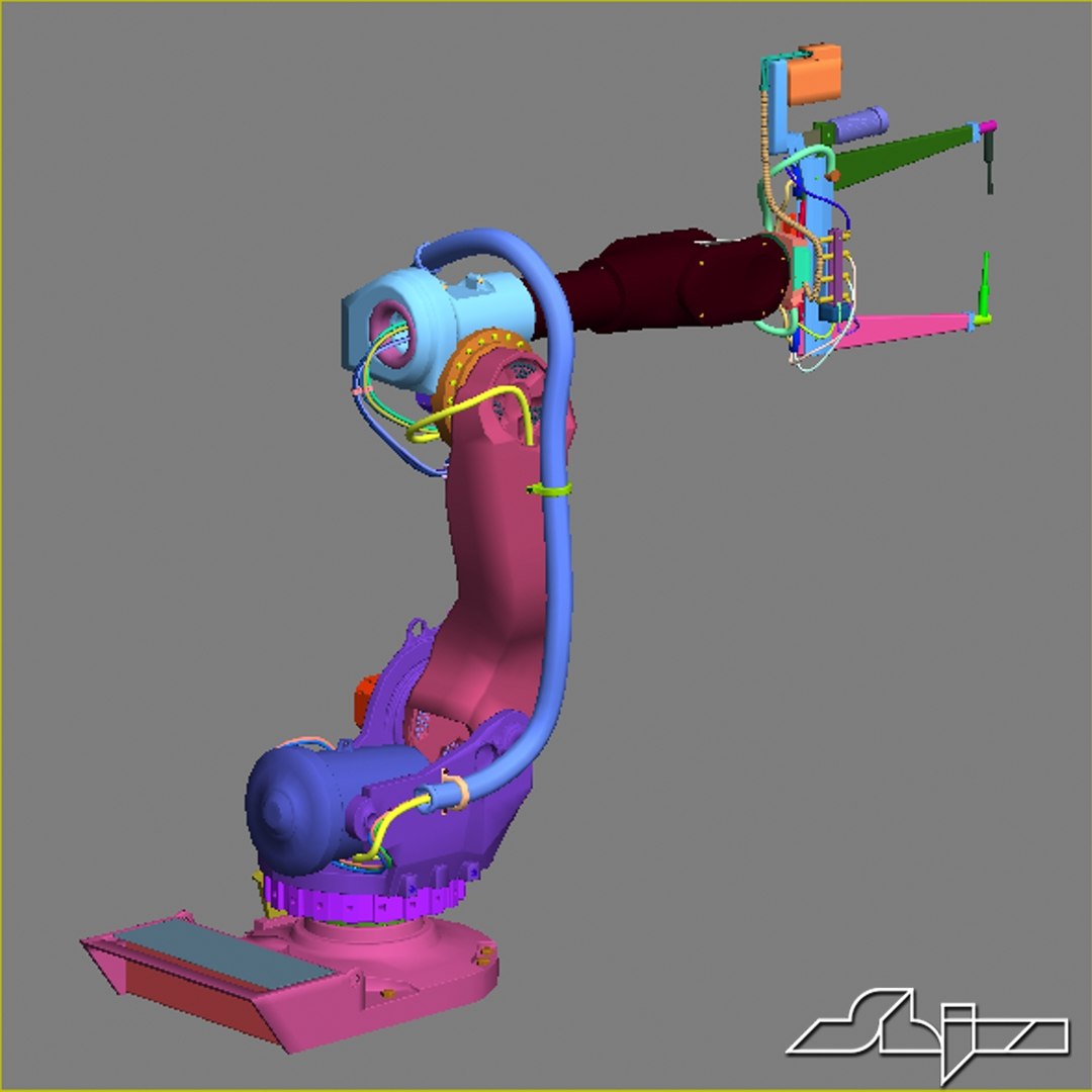 3d 3ds robot modeled
