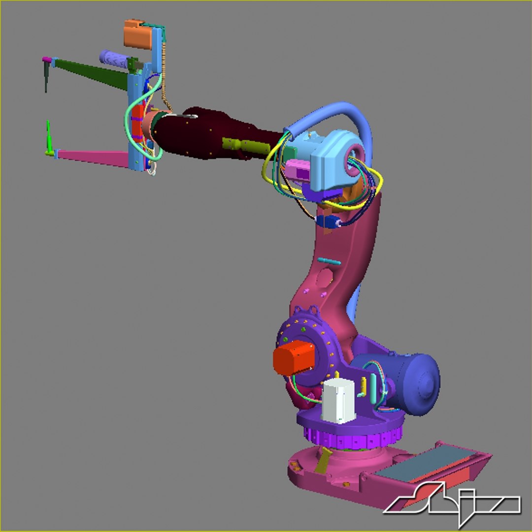 3d 3ds robot modeled