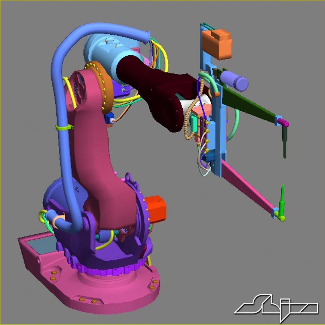 3d 3ds robot modeled