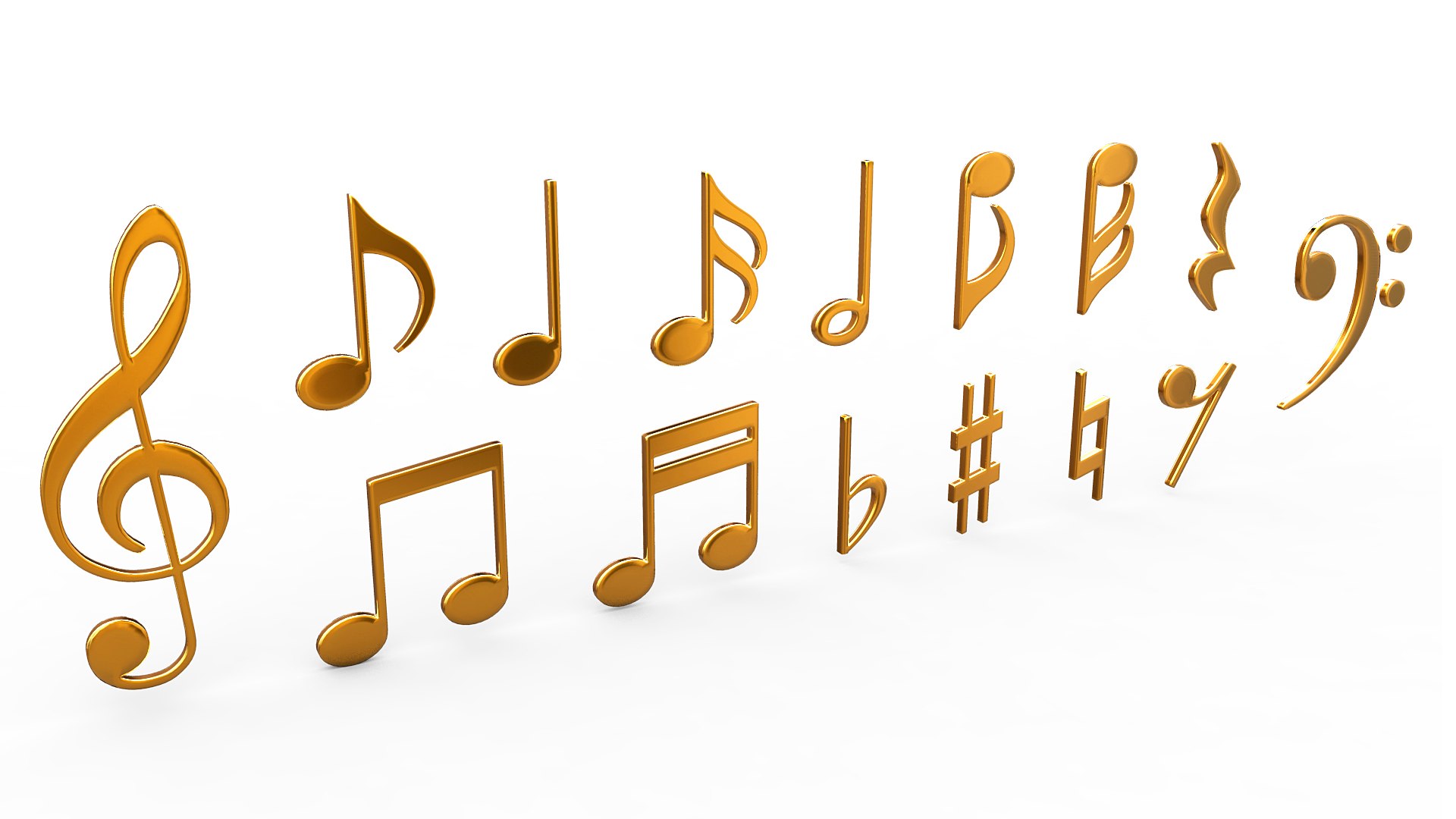 Musical Notes 3D - TurboSquid 1811150