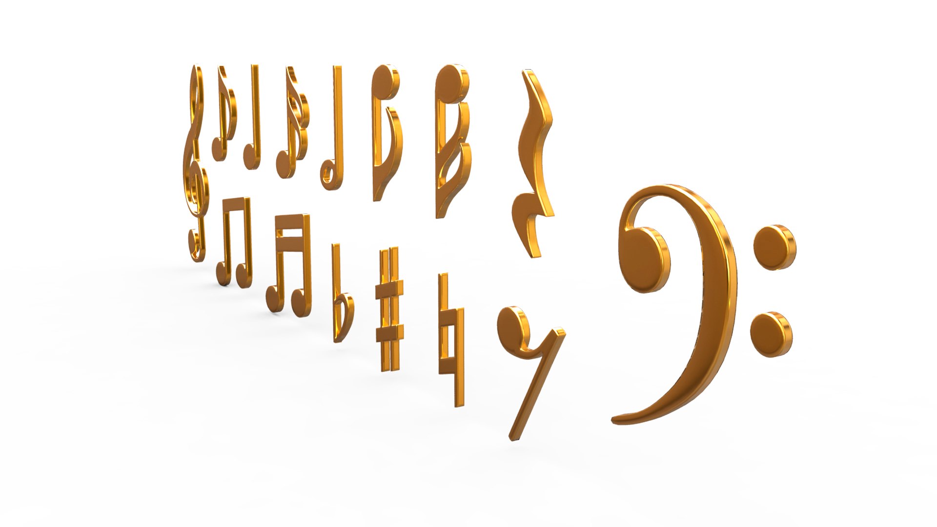 Musical Notes 3D - TurboSquid 1811150