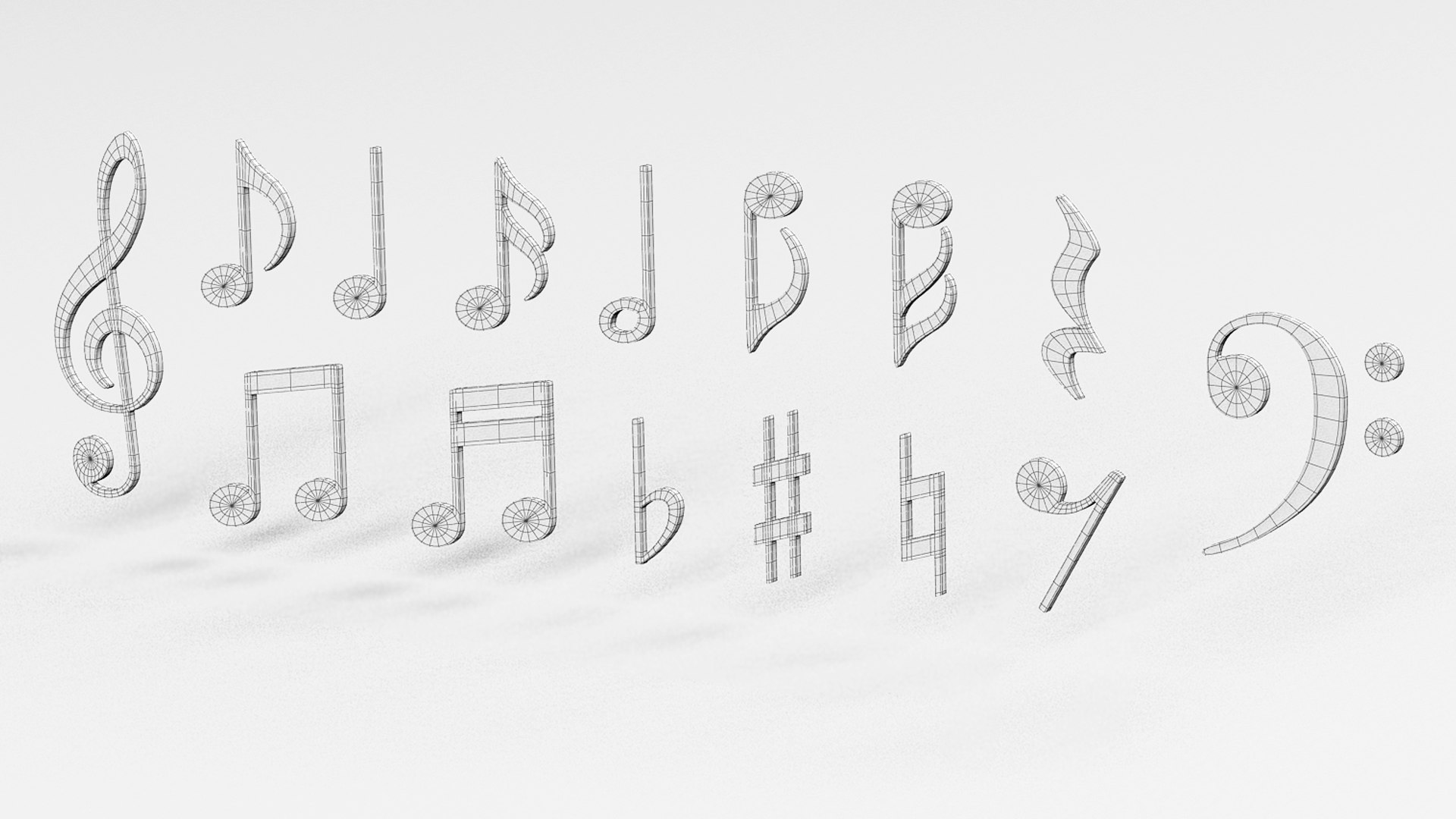 Musical Notes 3D - TurboSquid 1811150