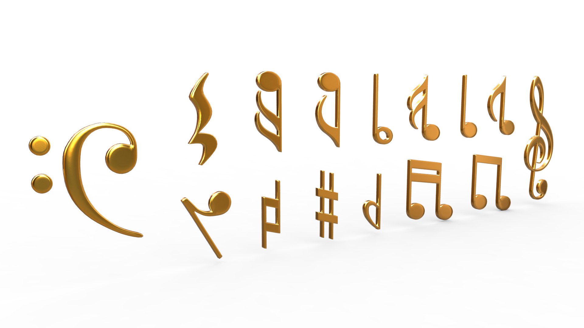 Musical Notes 3D - TurboSquid 1811150