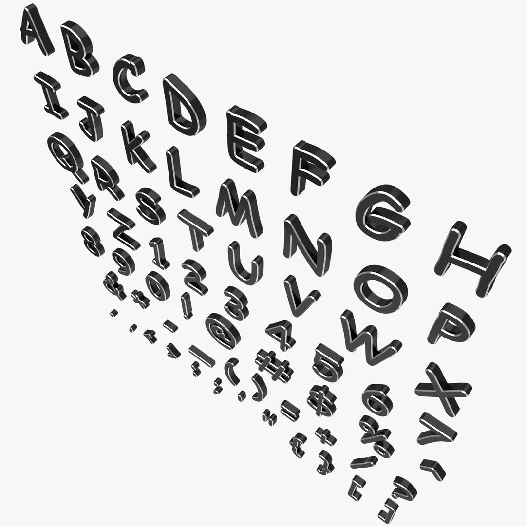 Font Comic Sans Ms 3d Model