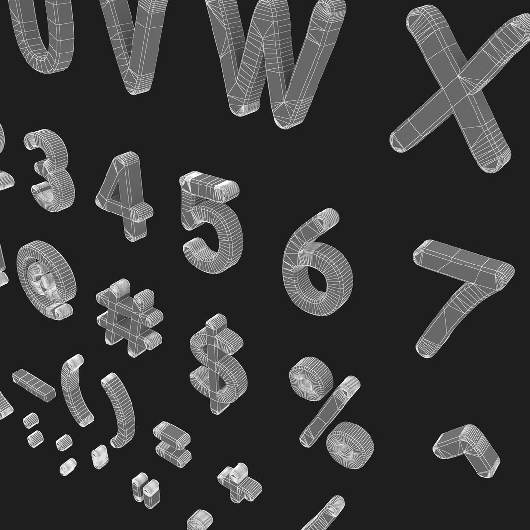 Font Comic Sans Ms 3d Model