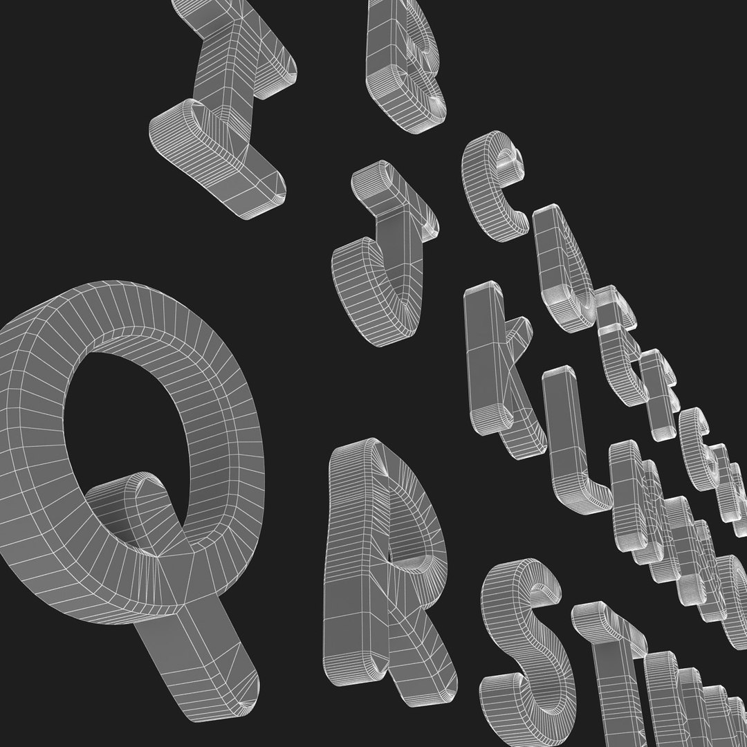 Font Comic Sans Ms 3d Model