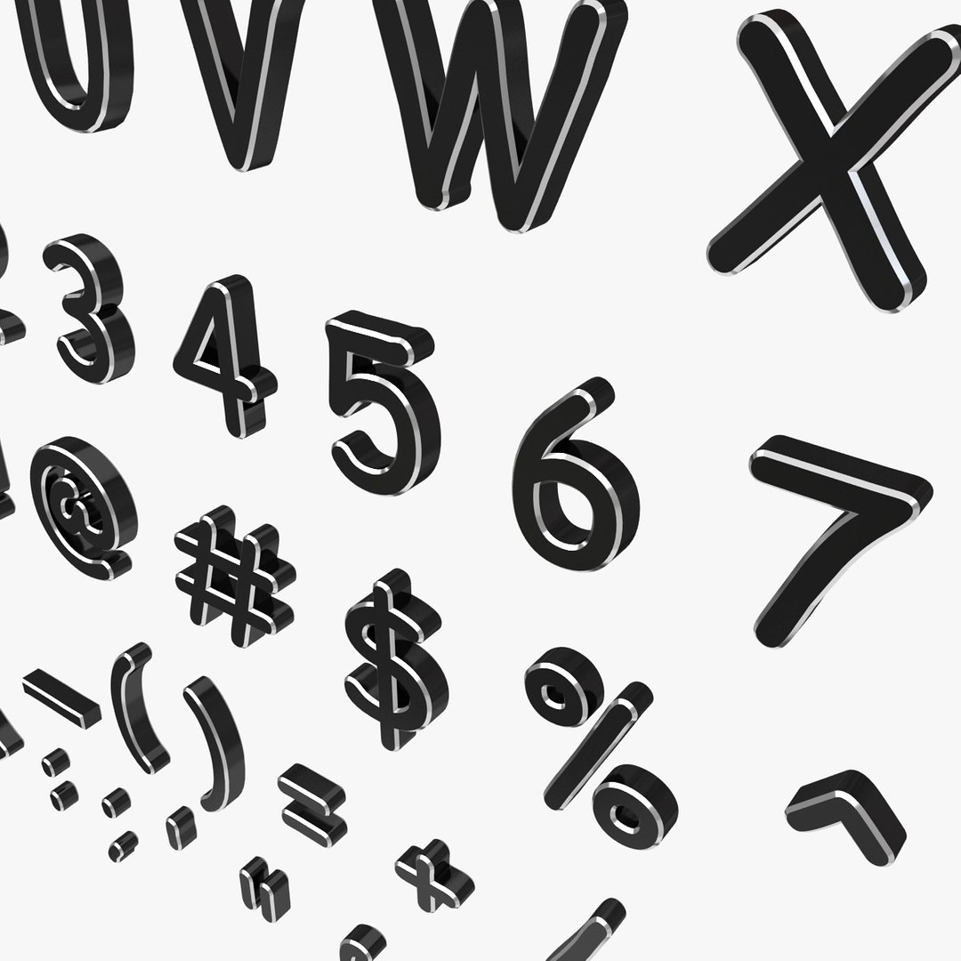 Font Comic Sans Ms 3d Model