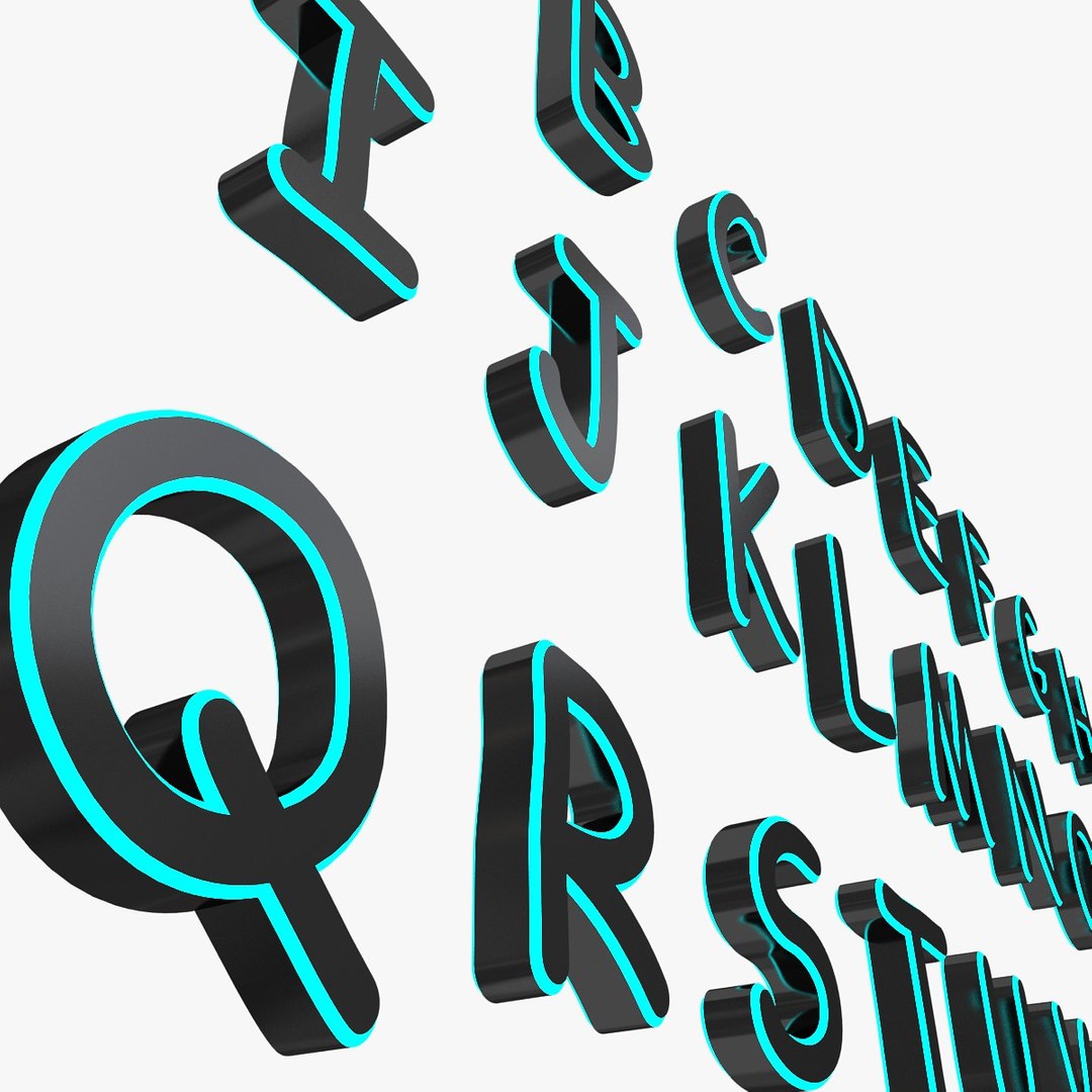 Font Comic Sans Ms 3d Model