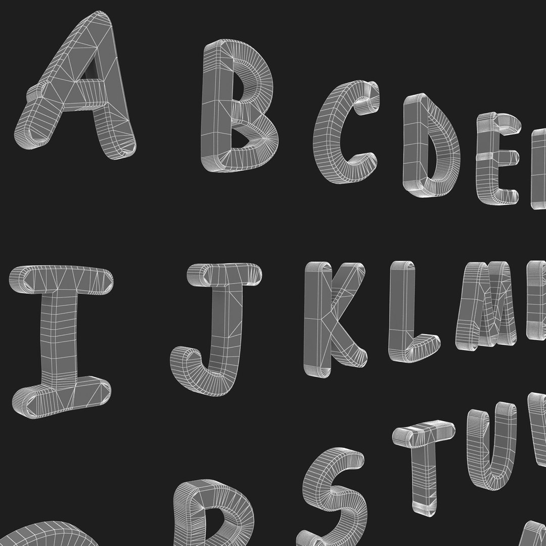 Font Comic Sans Ms 3d Model