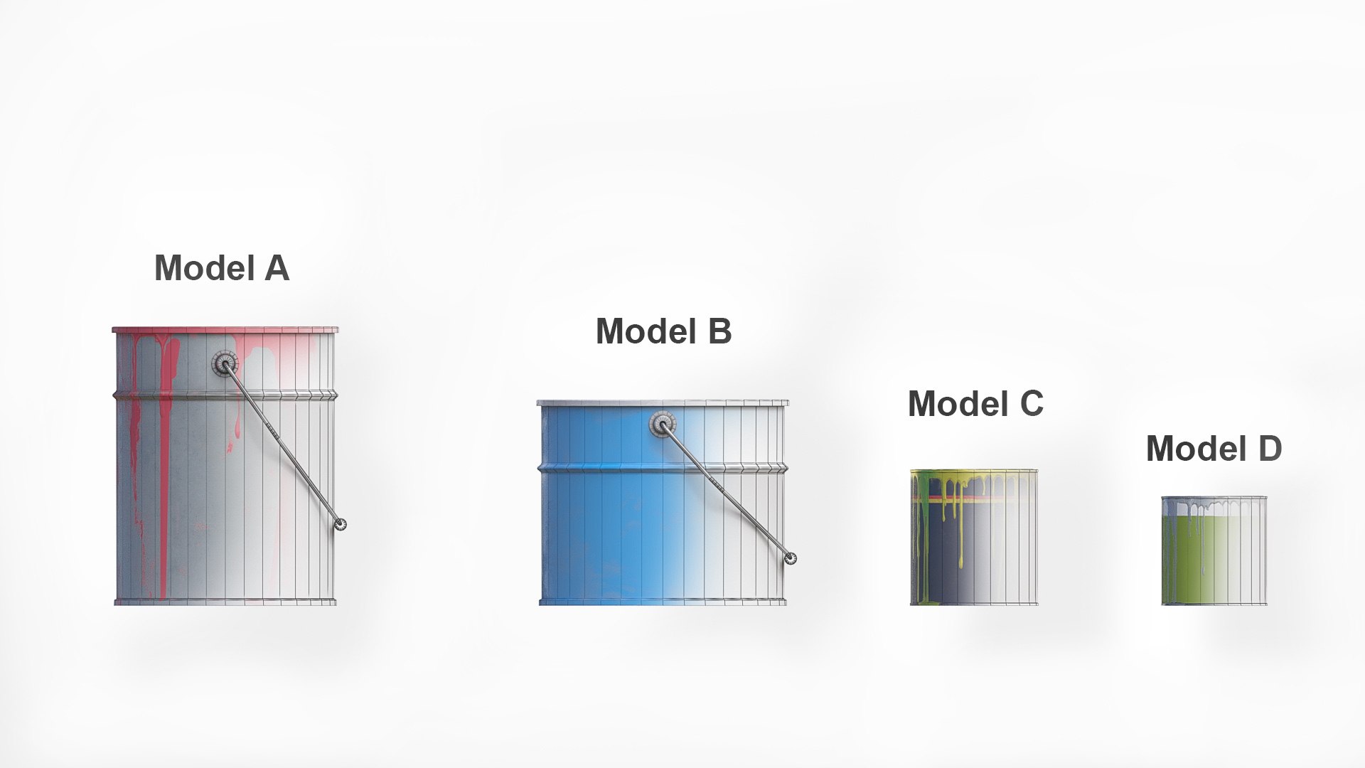 3D Paint Cans Lowpoly Model - TurboSquid 2325617