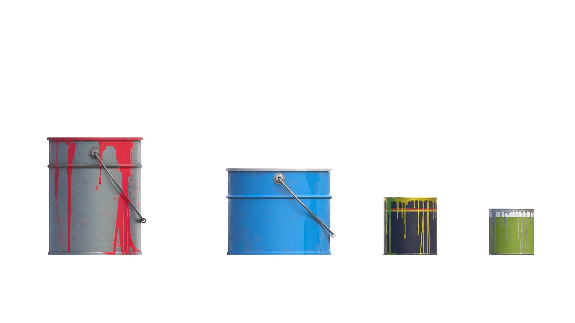 3D Paint Cans Lowpoly Model - TurboSquid 2325617