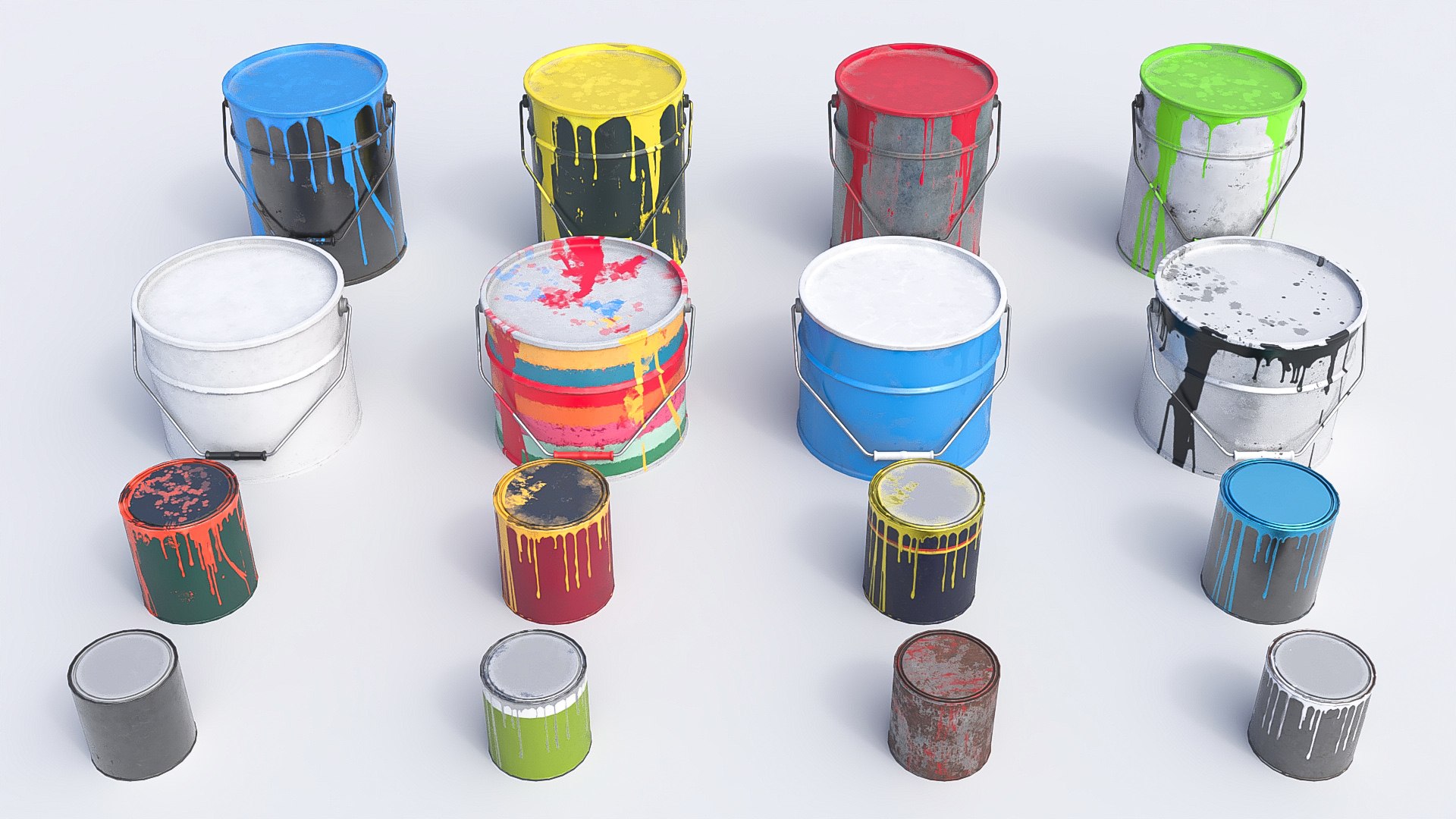 3D Paint Cans Lowpoly Model - TurboSquid 2325617