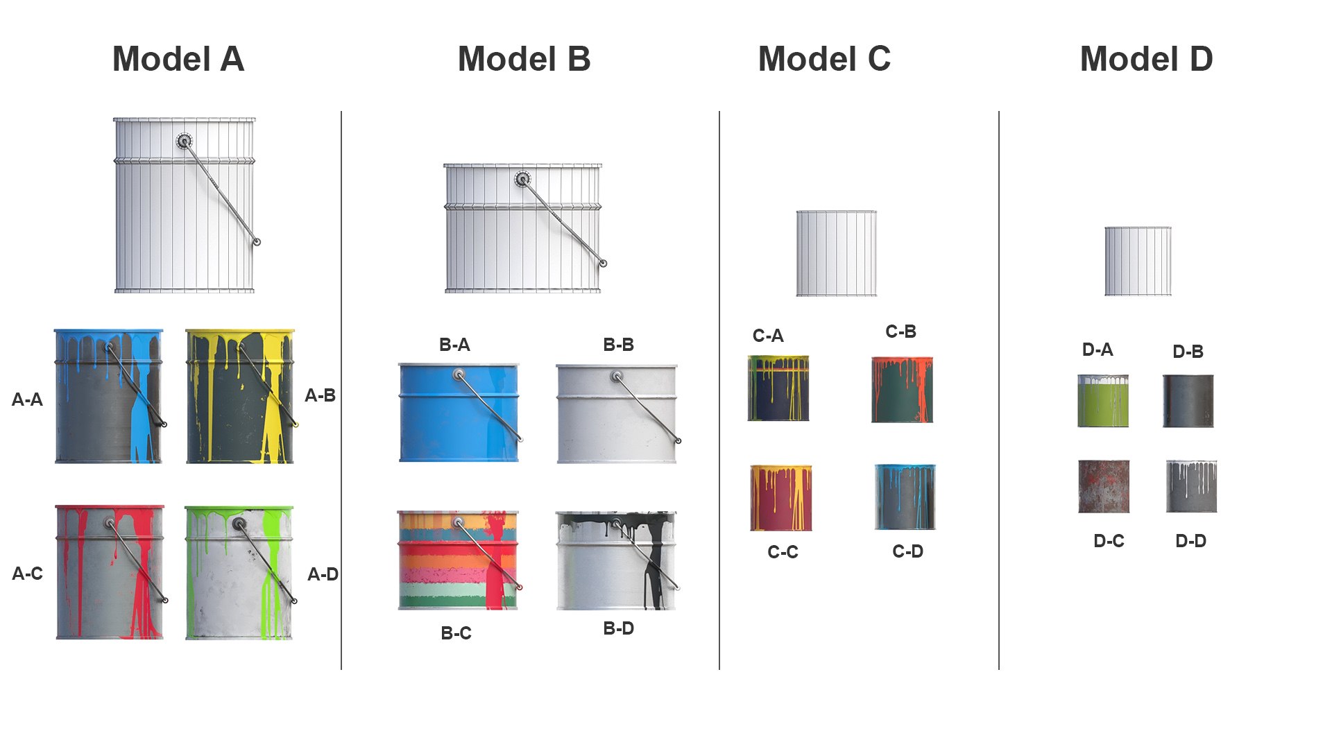 3D Paint Cans Lowpoly Model - TurboSquid 2325617