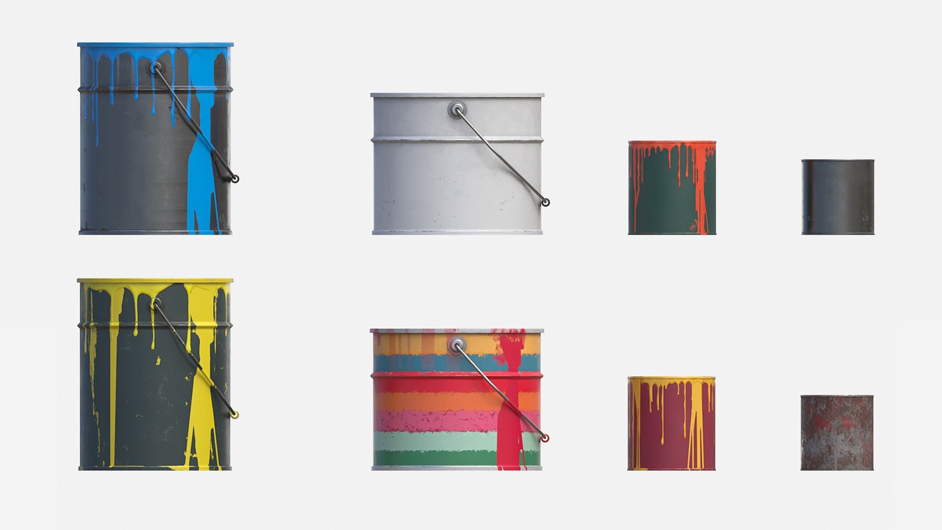 3D Paint Cans Lowpoly Model - TurboSquid 2325617