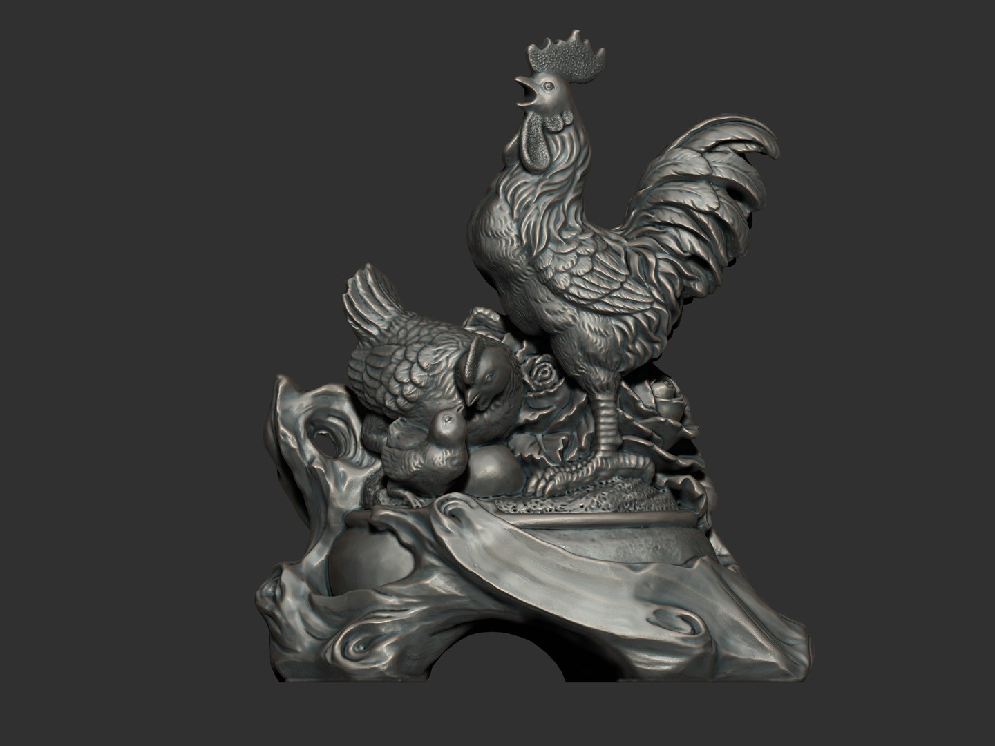 Family Of Chickens 3D Model - TurboSquid 2044263