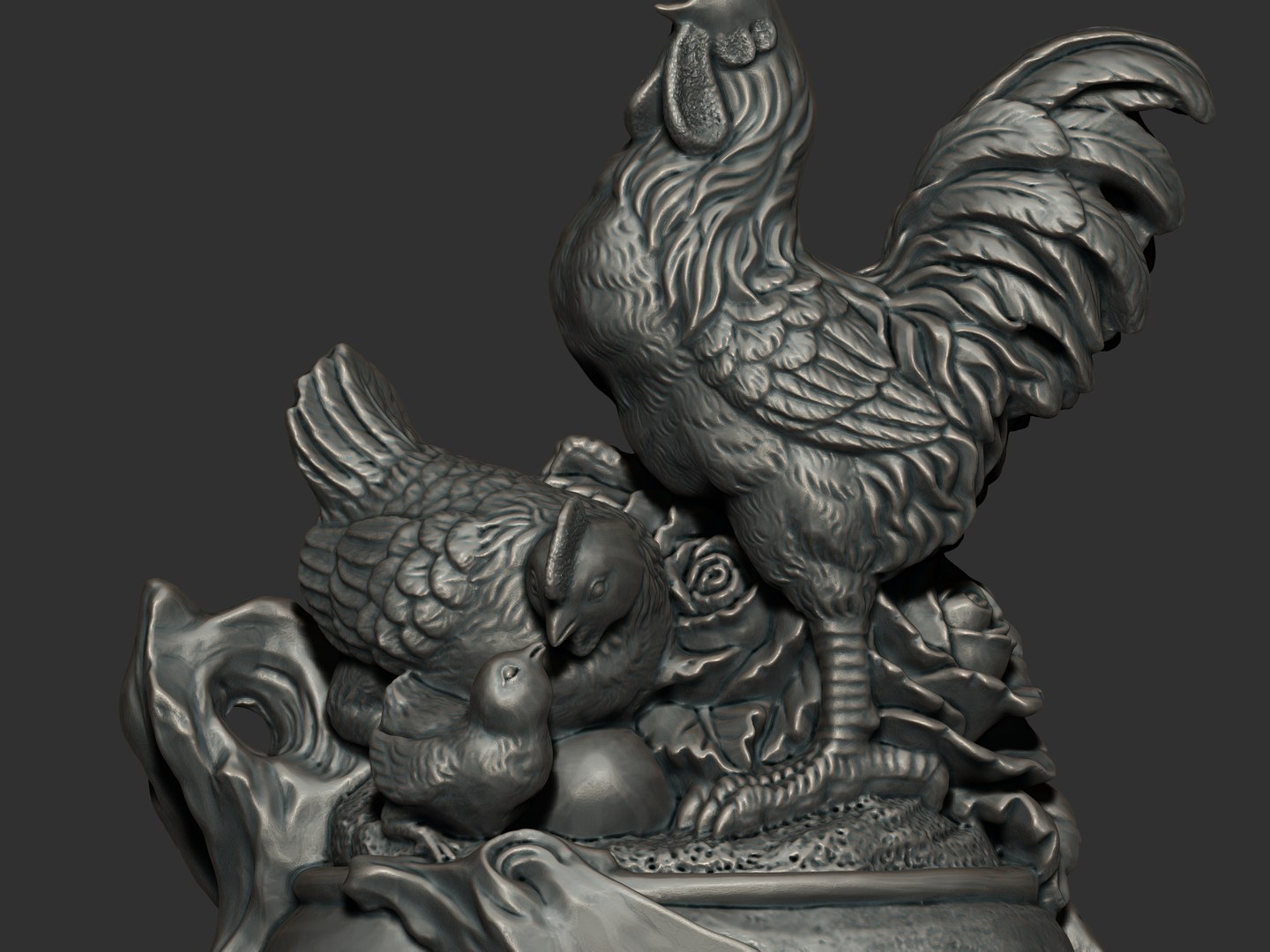 Family Of Chickens 3D Model - TurboSquid 2044263