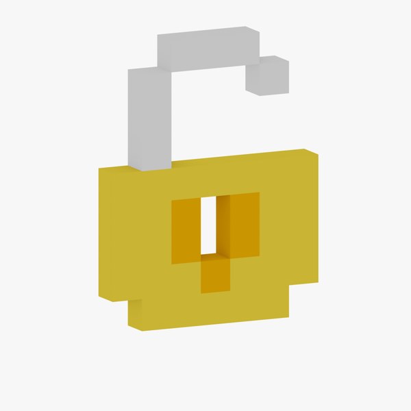 modelo 3d Lock 8 bit low poly game asset - TurboSquid 1945468