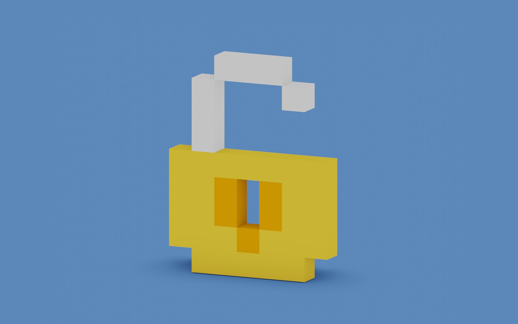 modelo 3d Lock 8 bit low poly game asset - TurboSquid 1945468