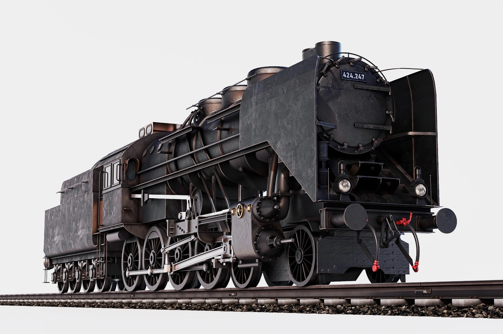 3D Mav Class 424 With Railroad - TurboSquid 1753118