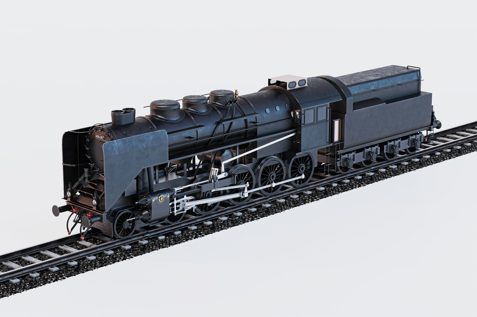 3D Mav Class 424 With Railroad - TurboSquid 1753118