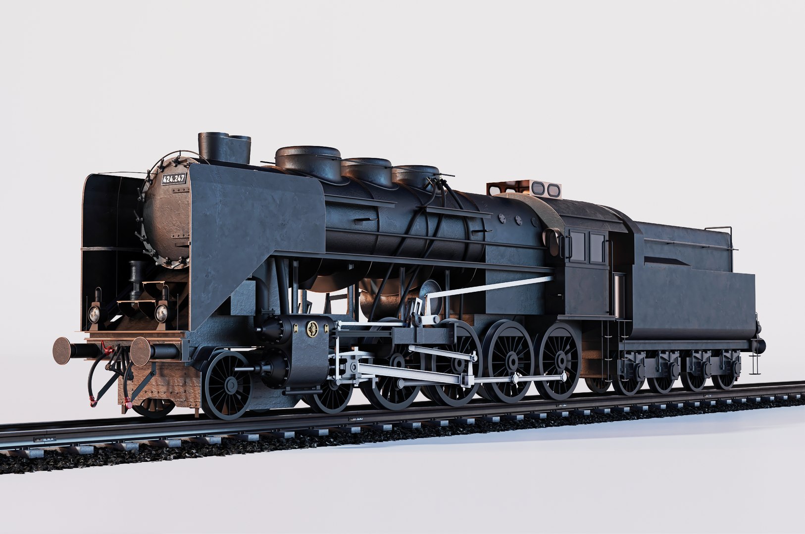 3D Mav Class 424 With Railroad - TurboSquid 1753118