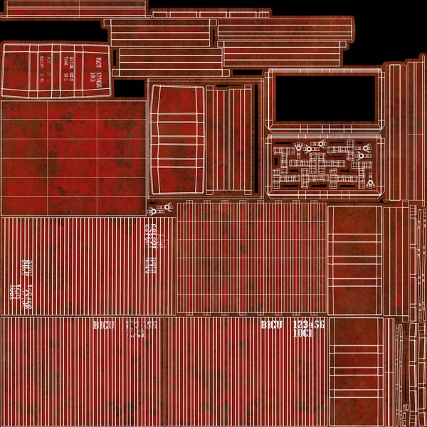 10Ft Cargo Container - Red model - TurboSquid 1967270