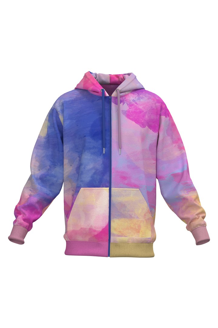 Male zippered hoodie 3D - TurboSquid 2136947