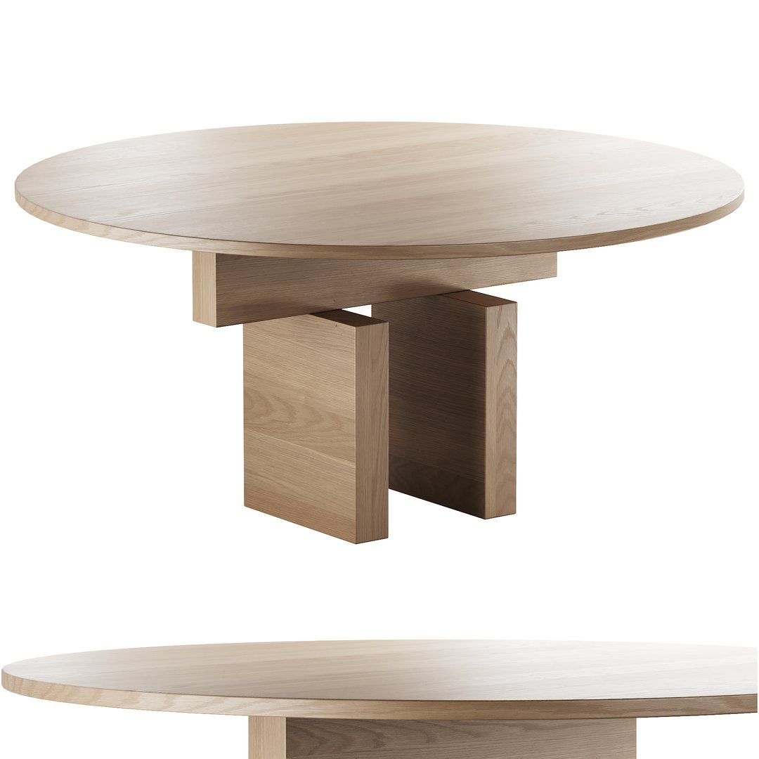 321 Resident Plane Dining Table Round 2 colors 3 size options 3D - TurboSquid 2076418