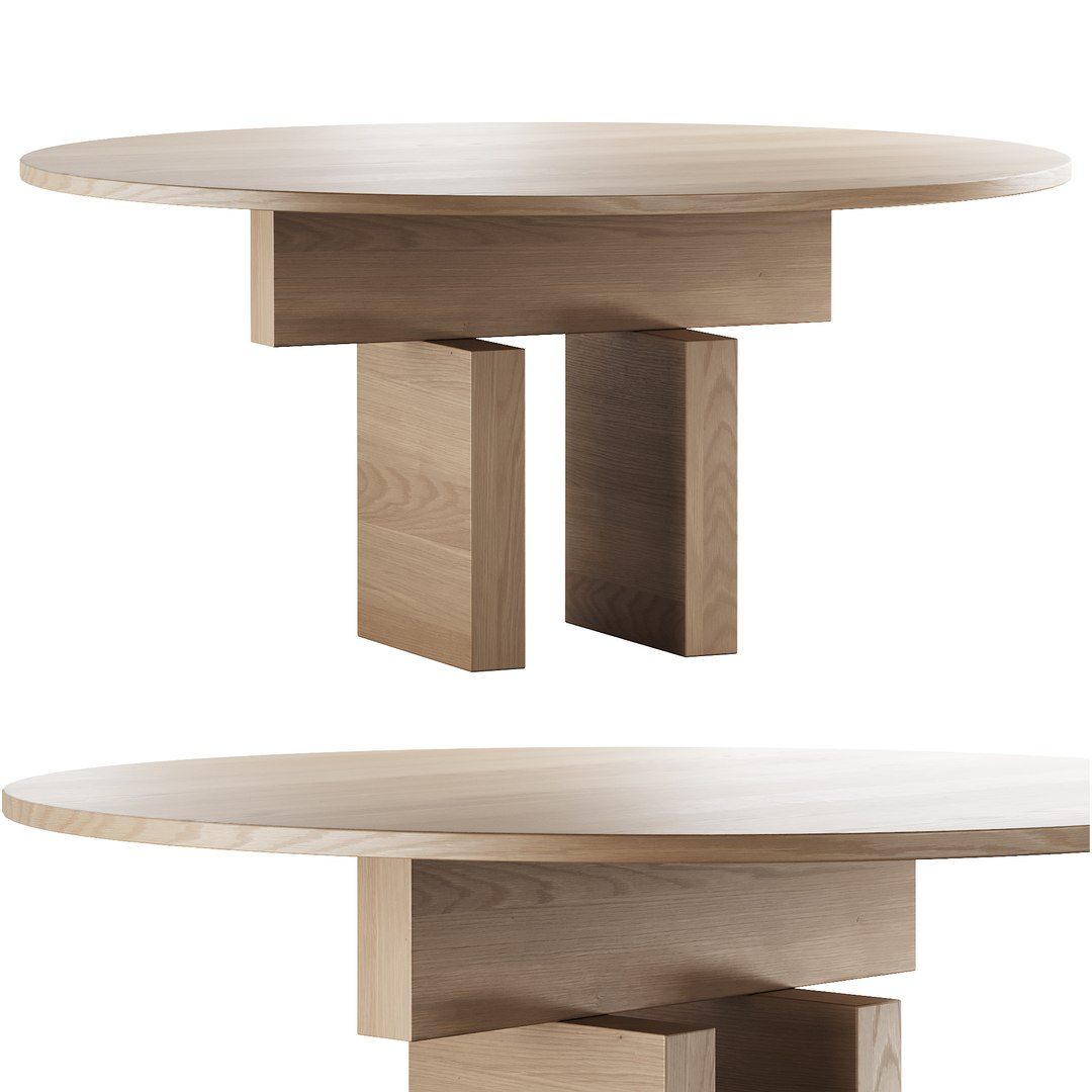 321 Resident Plane Dining Table Round 2 colors 3 size options 3D - TurboSquid 2076418