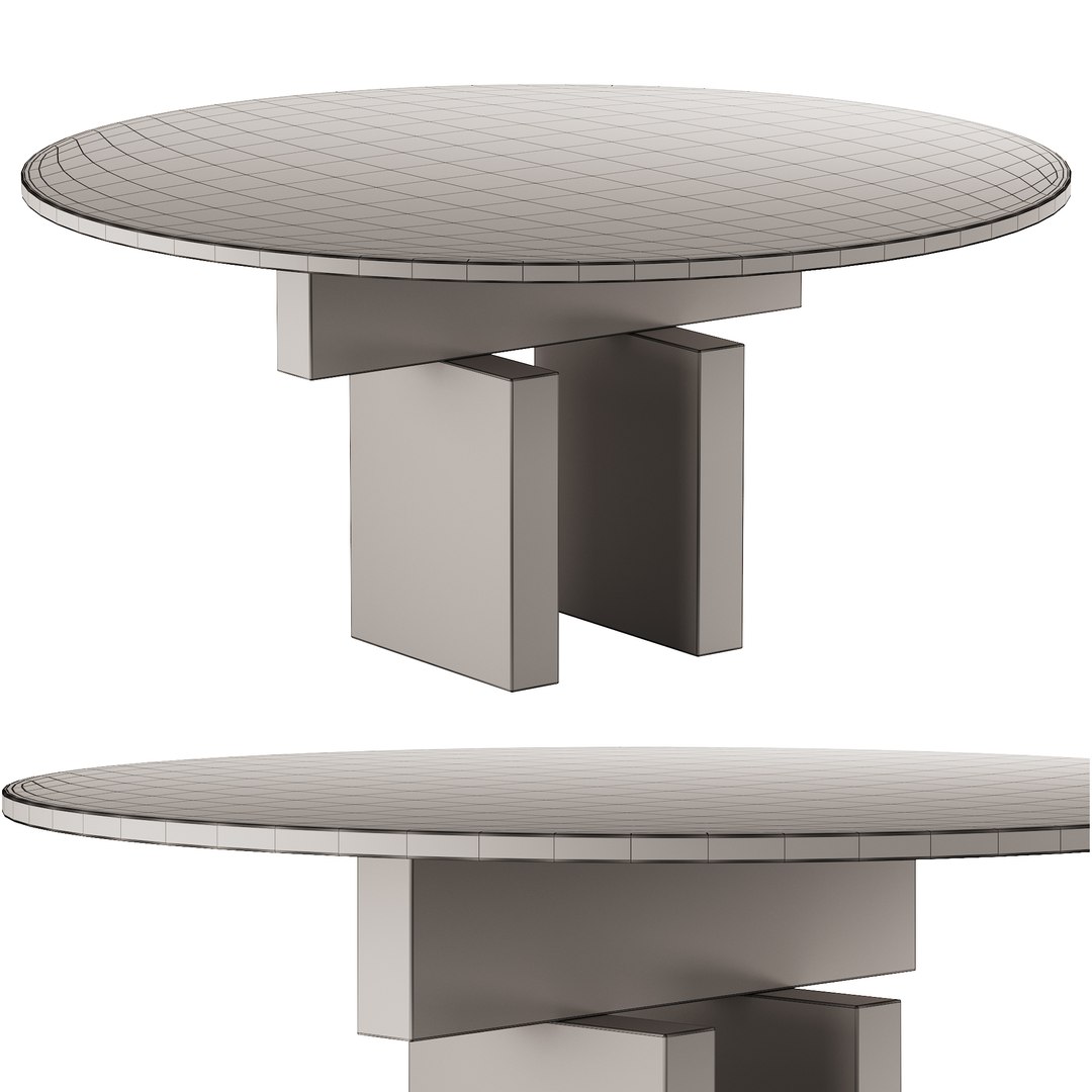 321 Resident Plane Dining Table Round 2 colors 3 size options 3D - TurboSquid 2076418